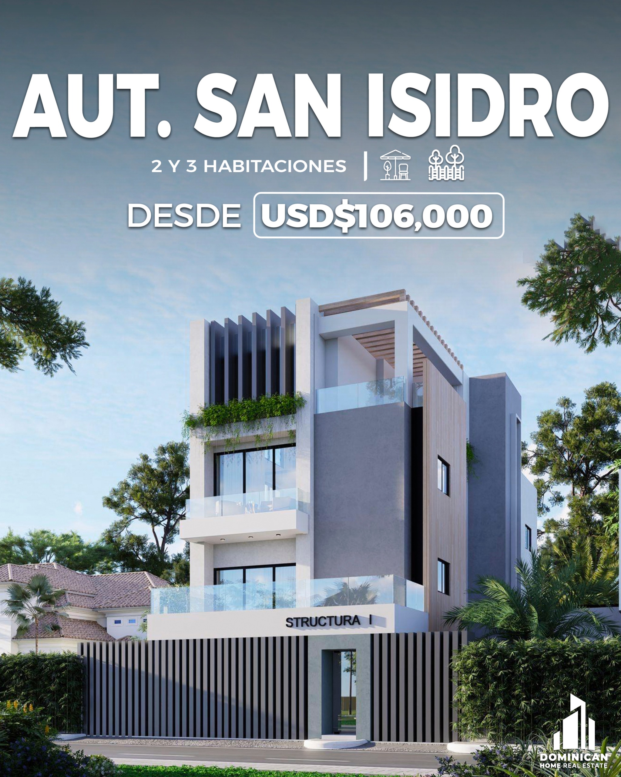 Apartamentos de y 2 y 3 habitaciones en venta Autopista de San Isidro ...